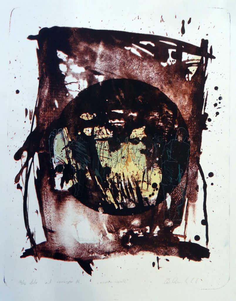 litografi, moon walk | Aurebekk Art